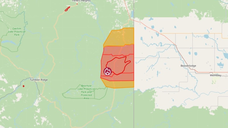 Wildfire reaches edge of Kelly Lake - structure protection personnel ...